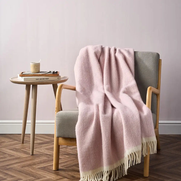 Clifton Pink British Blanket - IzzyBee